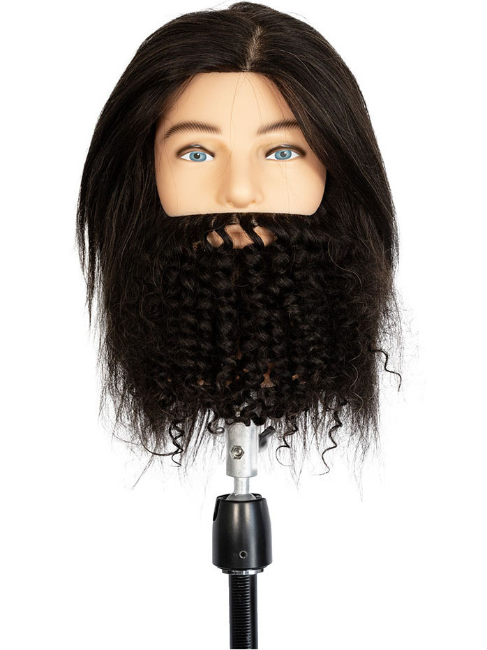 BEN malleable man's head for barbers 100% natural hair - Exalto ...