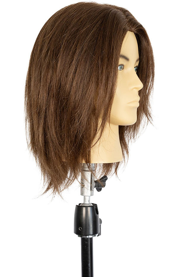 THOMAS malleable man's head for barbers 100% natural hair - Exalto ...