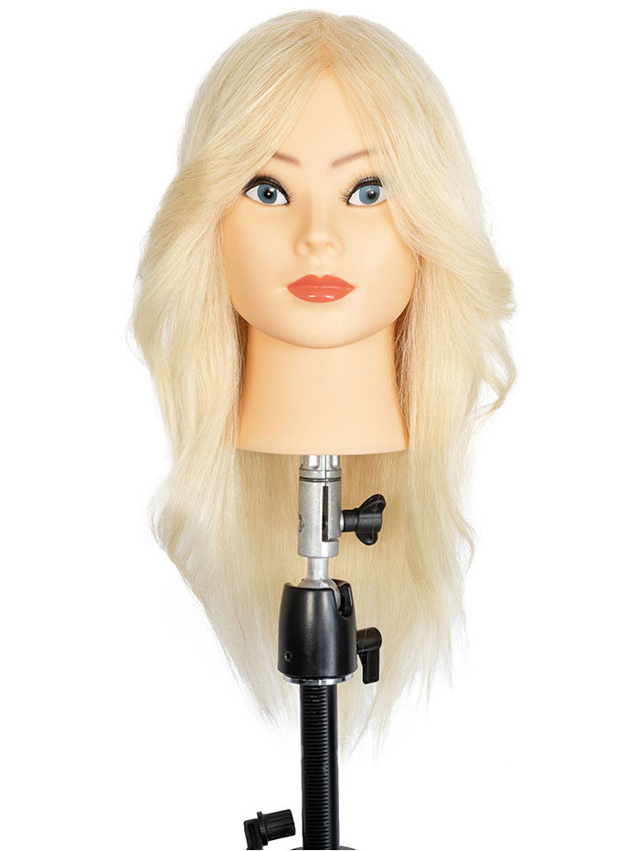 JANE malleable woman's head for hairdressers 100% natural hair - Exalto ...